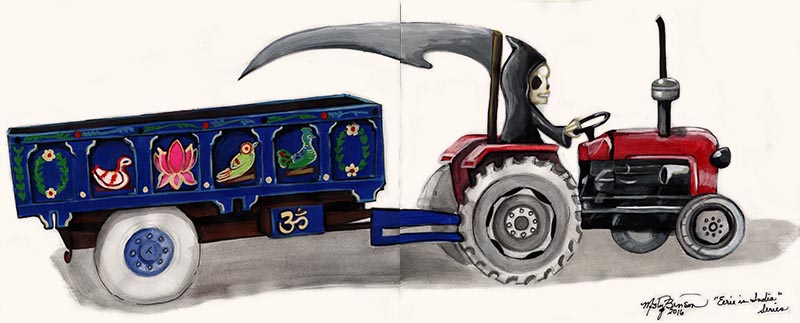 Death on a Festive Tractor & Trailer – Girl with the Octopus Heart